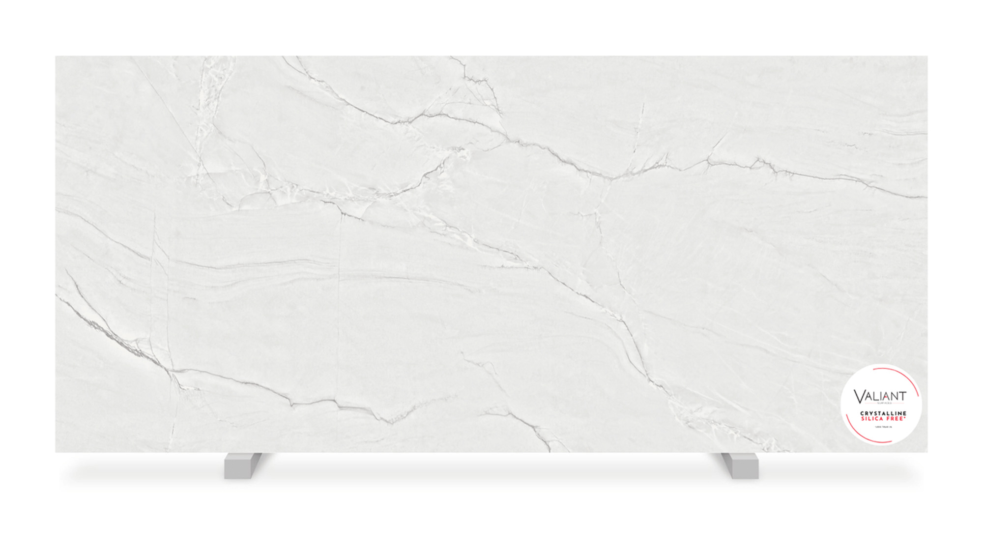 Valiant Quartz Bahia White Brushed Bookmatch Slab 2CM - Walker Zanger