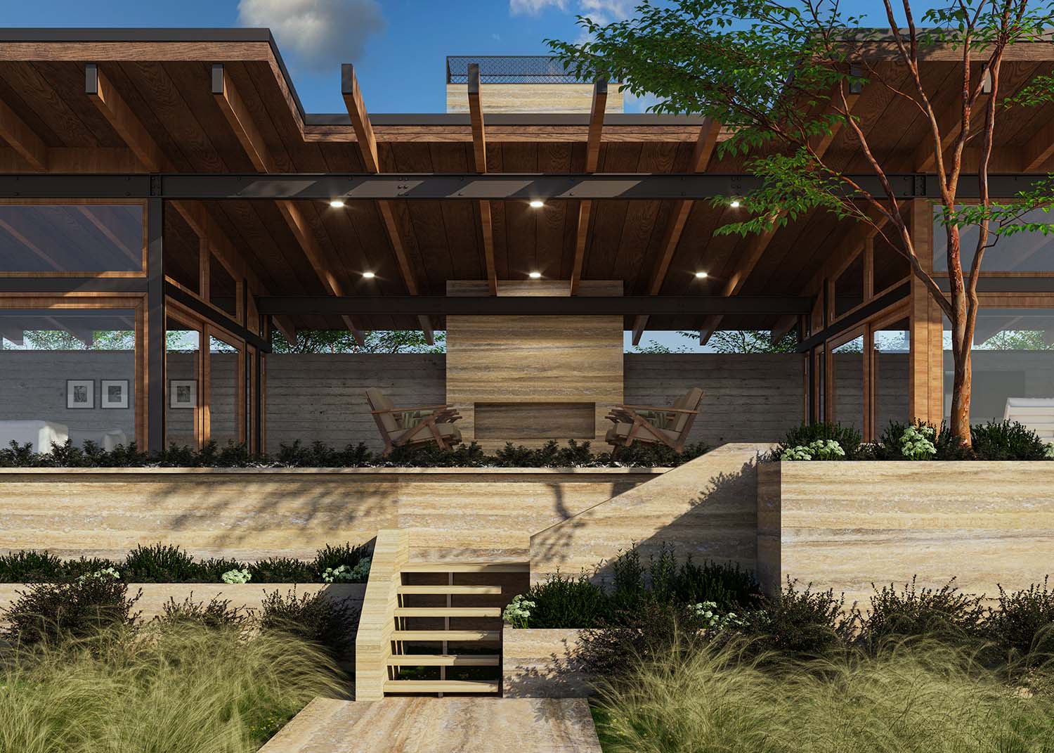 1 1/4 Slab Tuscan Silver Extra (filled/honed) - Walker Zanger